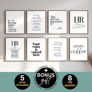 HR Office Decor for Women Office Wall Art Human Resources Funny Quote ...