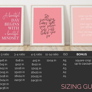 Inspirational Wall Art Women Pink Office Desk Decor Quotes About Life ...
