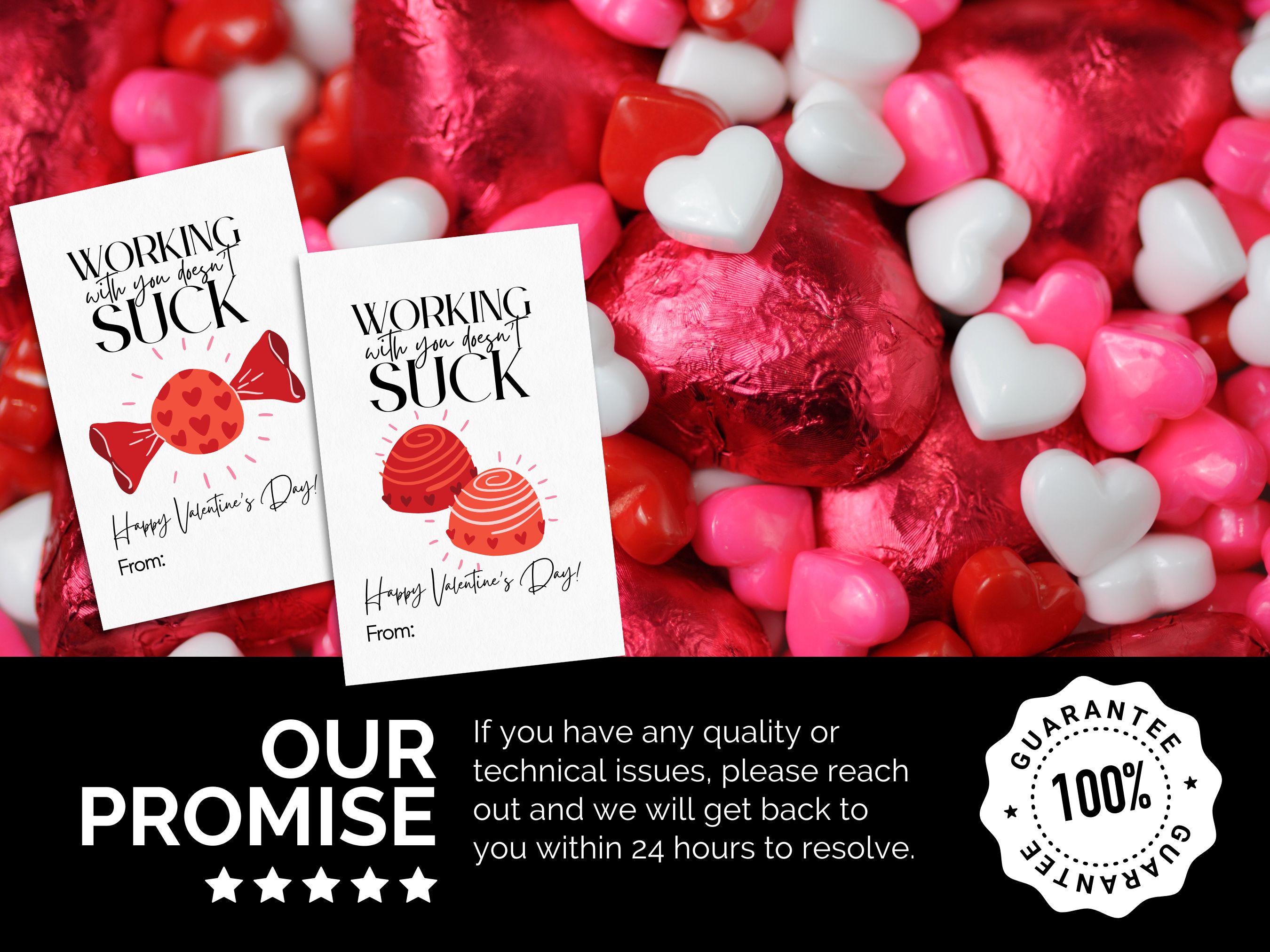 Coworker Valentine Gift Tags, Work Valentine Treat Bag Tags, Office ...