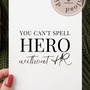 Human Resources Poster HR Office Decor for Women Funny Hr Wall Art ...