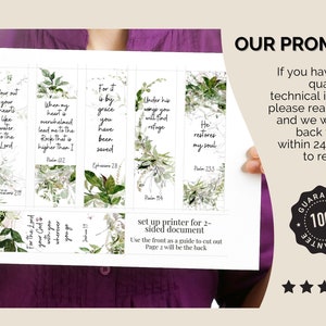 Christian Bookmark Printable Bible Verse Bookmark Set Digital Bookmark ...