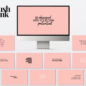 Pink Desktop Wallpaper Pack Computer Wallpaper Bundle Motivational ...