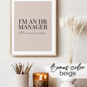 HR Wall Decor Funny HR Office Decor for Women Office Print Human ...