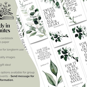 Printable Bible Verse Bookmark Set Digital Bookmark Bundle Scripture ...