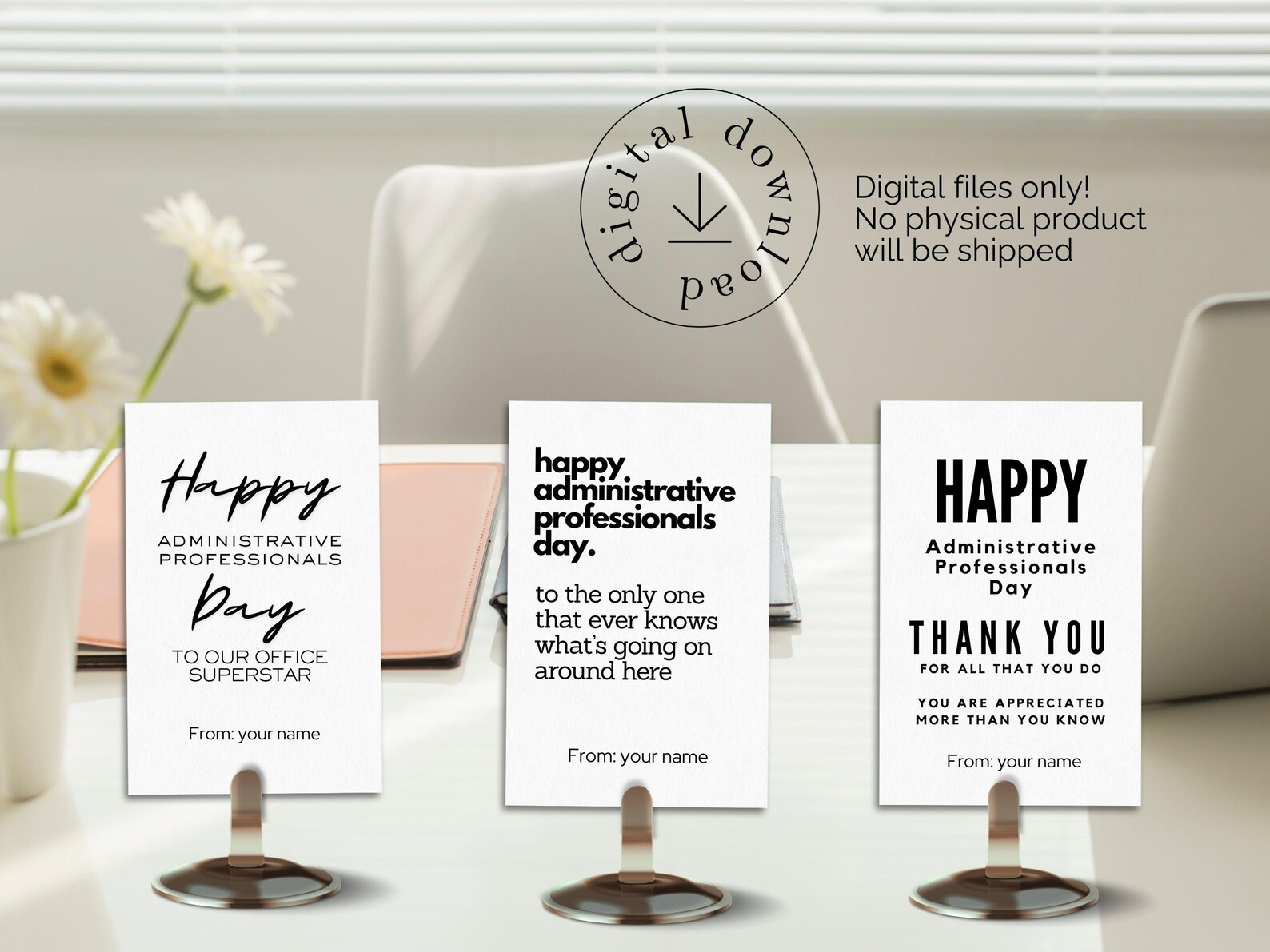 Admin Assistant Day Gift Tags Office Staff Appreciation Cards Personal ...