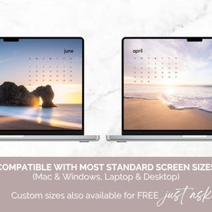 2025 Monthly Desktop Wallpaper Ocean Desktop Background Beachy Computer ...