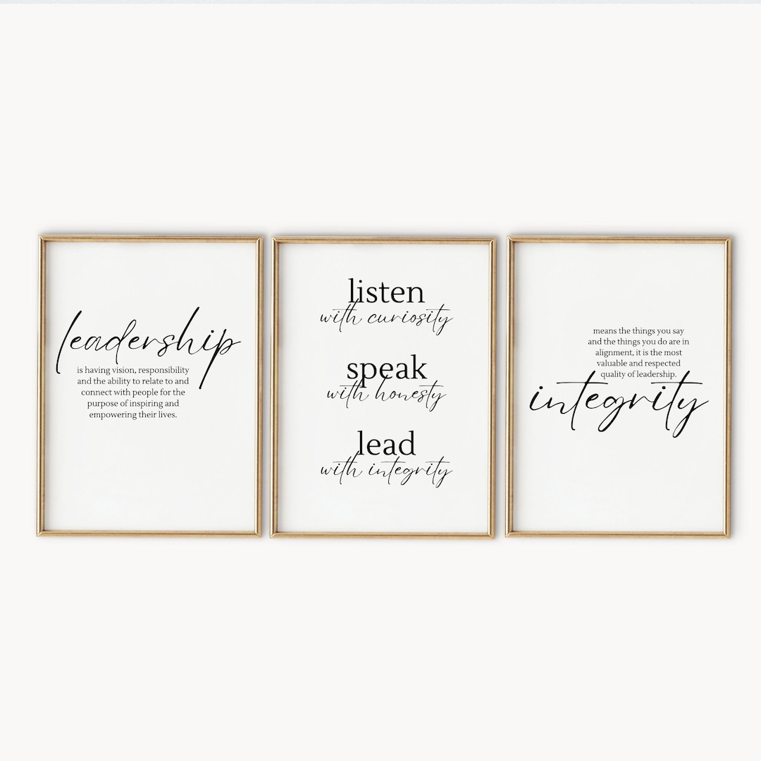 Leadership Quote Set of 3 Prints Office Decor Women Team - Etsy
