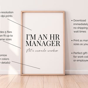 HR Wall Decor Funny HR Office Decor for Women Office Print - Etsy