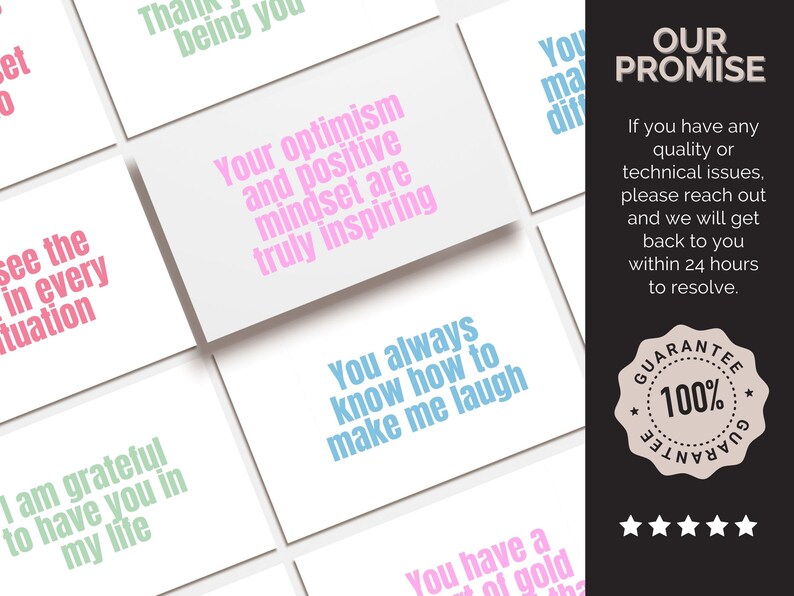 Printable Mini Compliment Cards Uplifting Quote Cards Digital ...