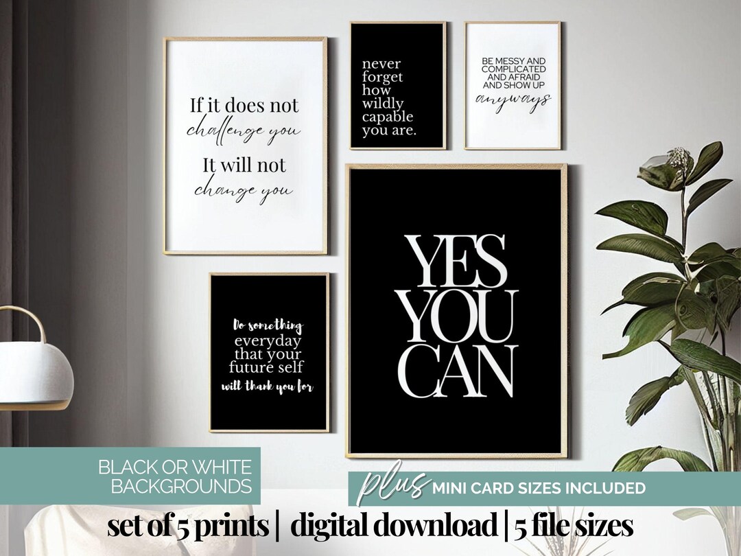 Digital Poster Bundle Motivational Quotes for Entrepreneurs Office Wall ...