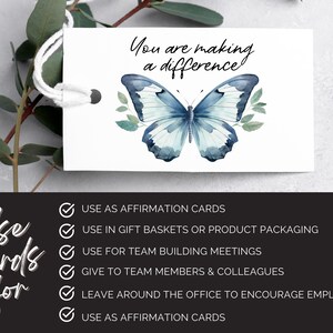 Butterfly Motivational Quote Cards, Encouraging Words for Students ...