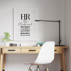 HR Manager Office Decor for Women Office Wall Art Human Resources Funny ...