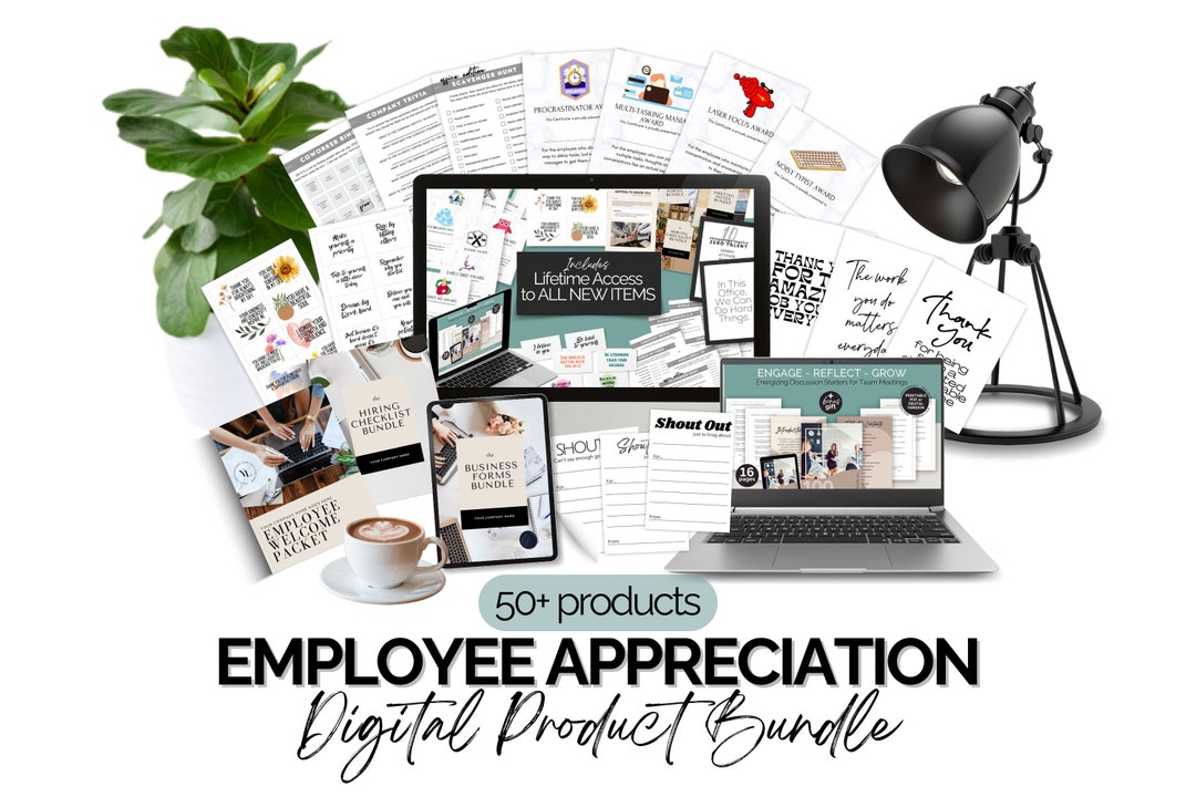 Staff Appreciation Award & Party Game Bundle, Personalized Certificate ...