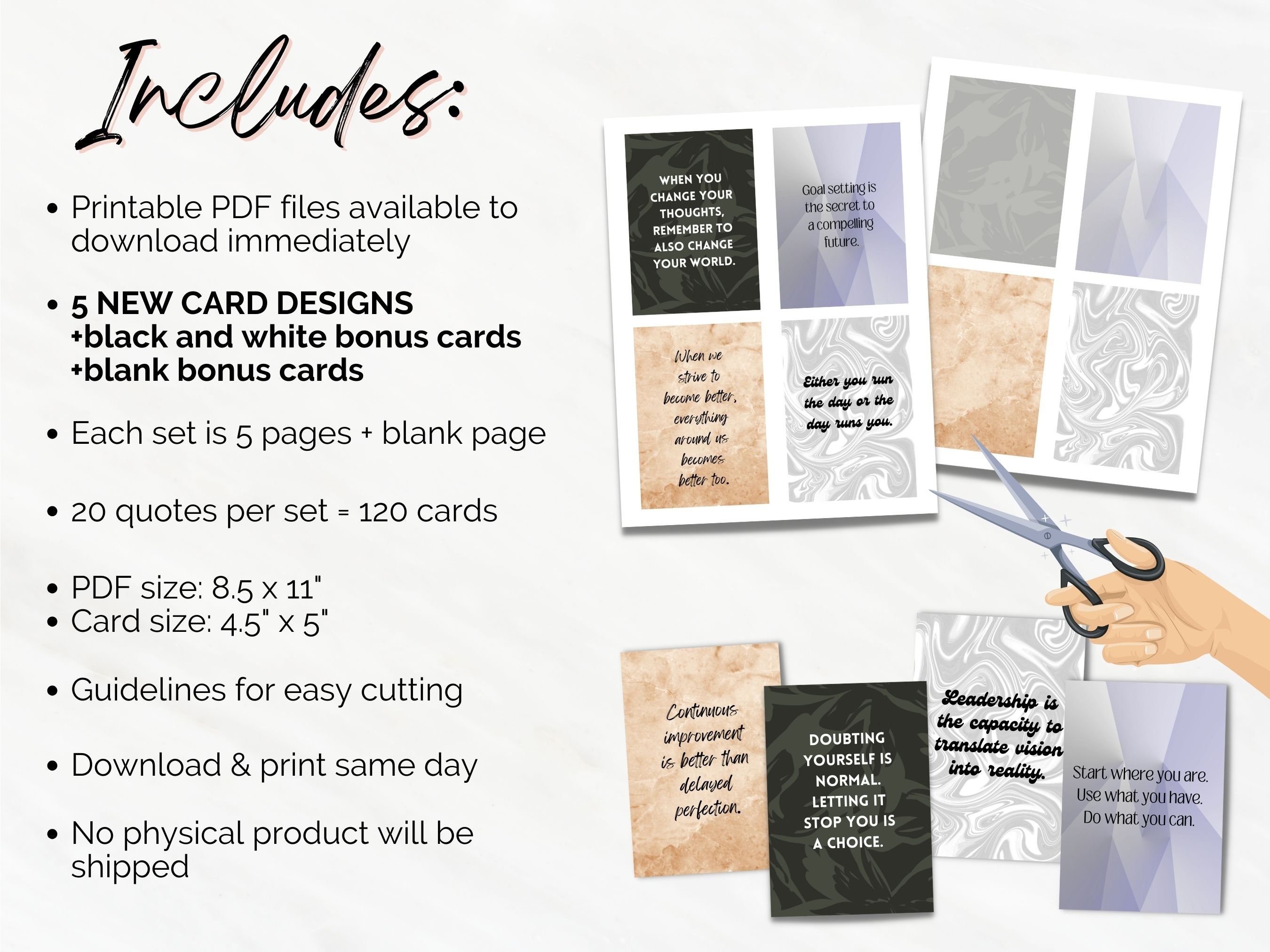 Printable Leadership Cards, Staff Encouragement Quote Cards for ...