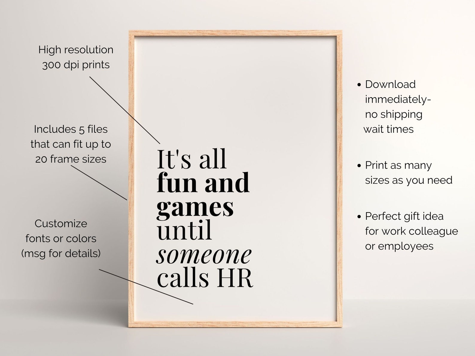 Human Resources Quote Wall Art Prints HR Poster Bundle HR Manager ...