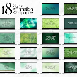 Green Desktop Wallpaper Sage Computer Background With Motivational ...