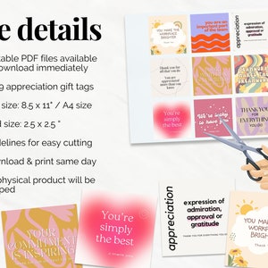 Employee Appreciation Tags Printable Thank You Tag Appreciation Week ...