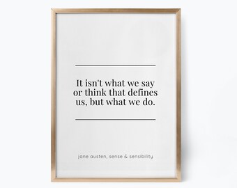 Sense and Sensibility Poster - Etsy