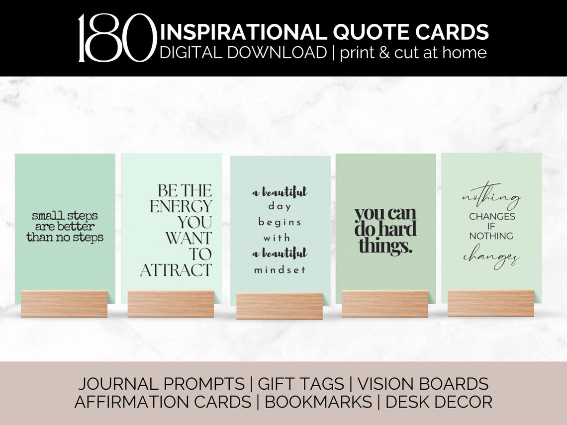 Mood Board Inspiring Quotes Inspirational Quote Cards Vision Board ...