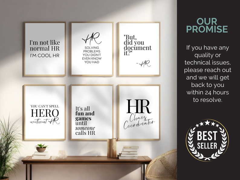 Human Resources Quote Wall Art Prints HR Poster Bundle HR Manager ...