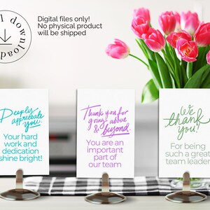 Colorful Employee Thank You Tag, Appreciation Week Tag, Company Gift ...