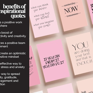 Vision Board Quote Printable Pink Inspirational Quote Cards Positive ...