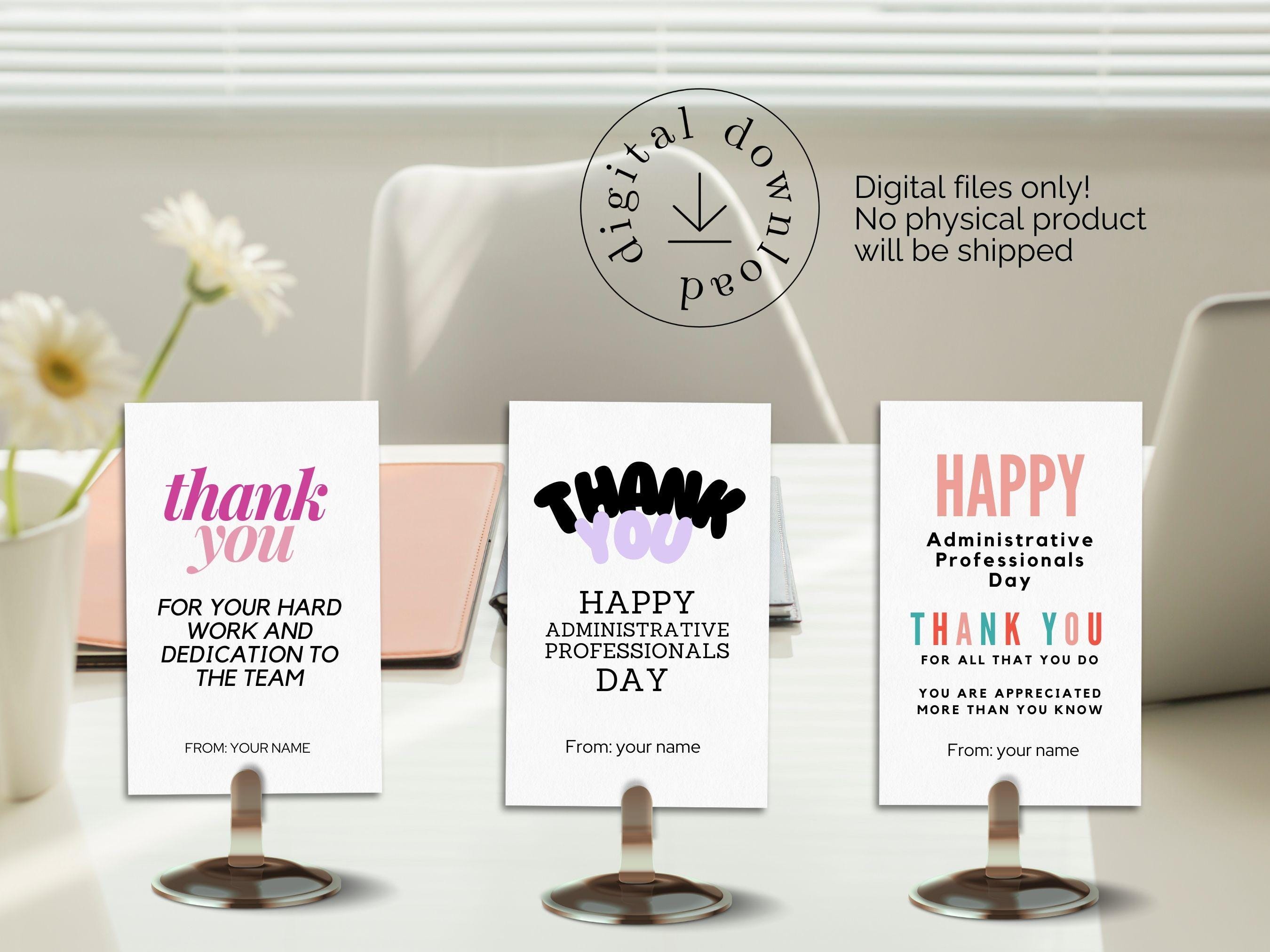 Admin Assistant Day Gift Tags Office Staff Appreciation Cards Personal ...
