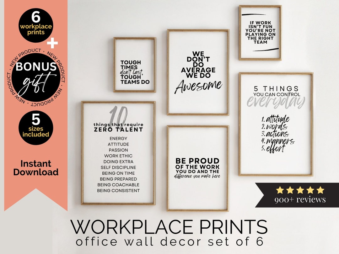 Motivational Posters for Office Wall Art Teamwork Wall Decor - Etsy UK
