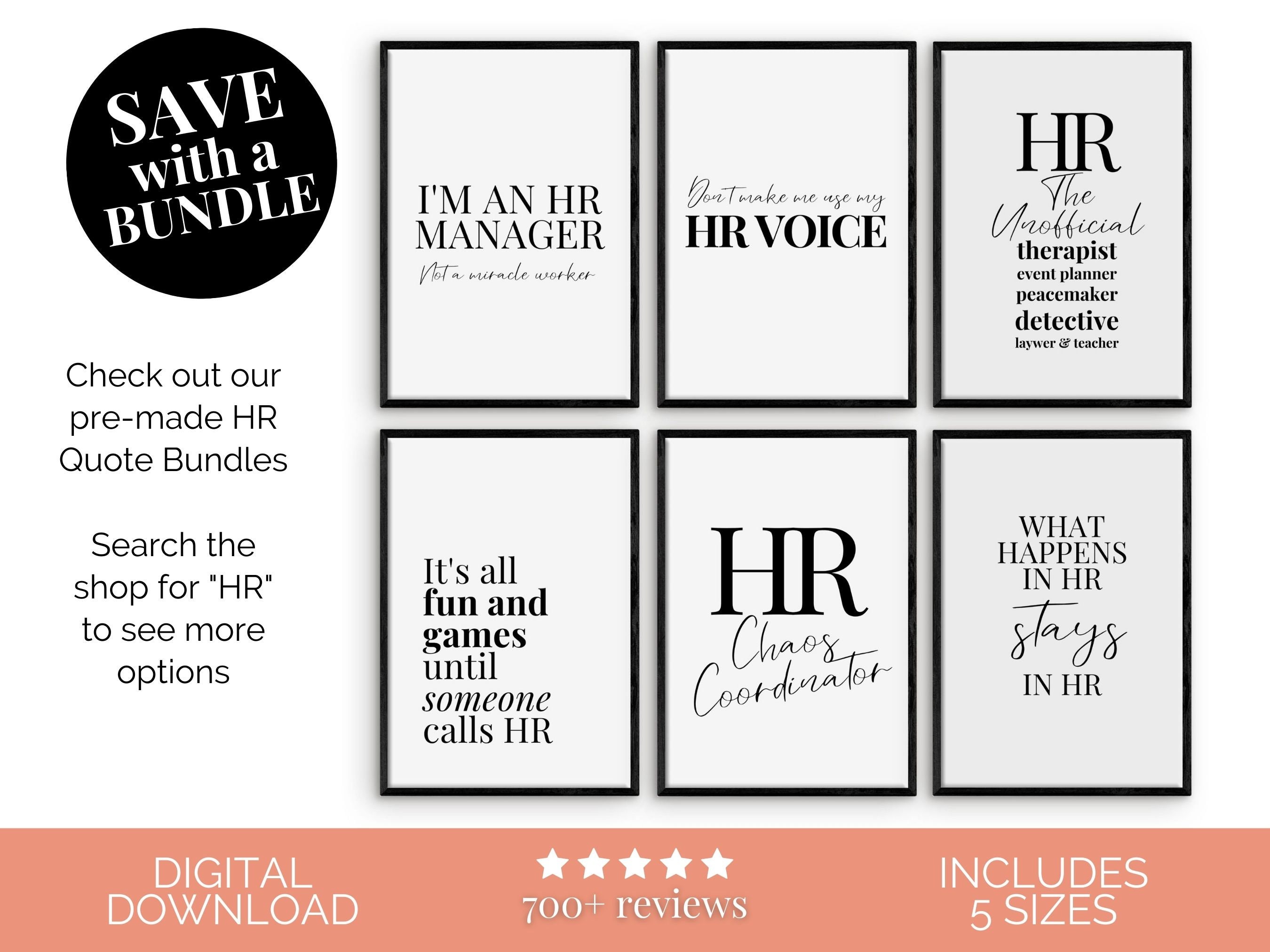 HR Office Decor for Women Office Print Human Resources Art Funny HR ...