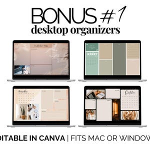 2025 Desktop Wallpaper Calendar Bundle Digital Desktop Organizer and ...