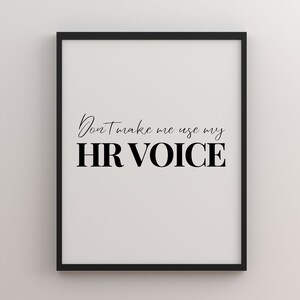 HR Office Decor for Women Office Print Human Resources Art - Etsy