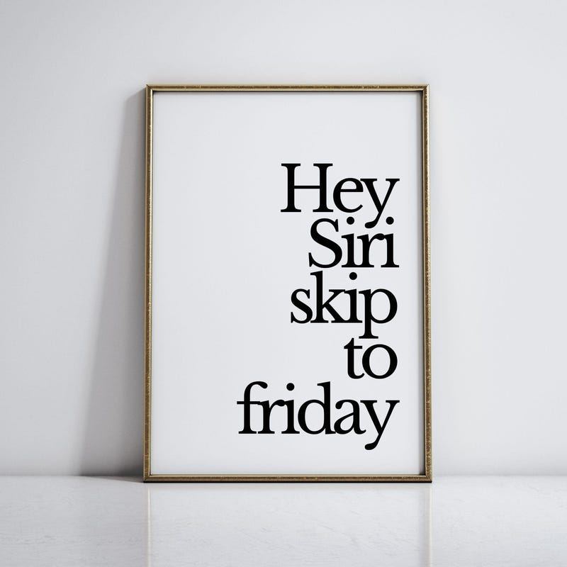 Friday Work Poster - Etsy