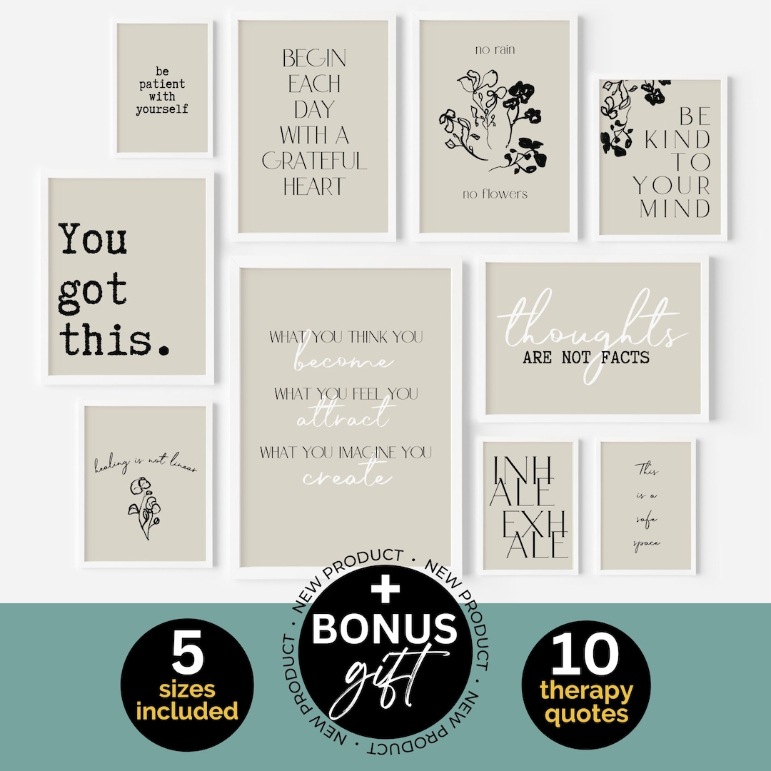 Therapy Office Decor Printable Counseling Office Art Women Mental ...