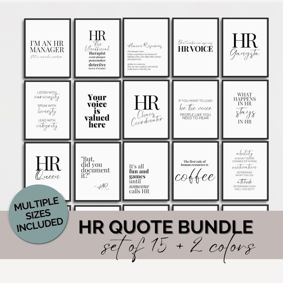 Human Resources Office Decor Bundle HR Office Wall Art for - Etsy