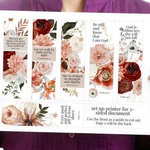 Printable Bookmarks for Women Christian Bookmark With Quote - Etsy