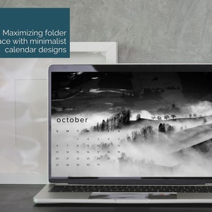 2024 Desktop Calendar Wallpaper, Digital Calendar Desktop, Dark Theme ...