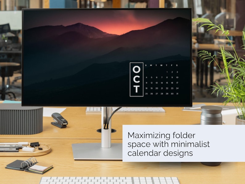 Desktop Wallpaper Calendar 2026, Dark Aesthetic Desk Decor, Monthly ...