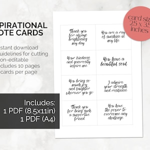 Positive Affirmation Cards to Give Away Encouraging Notes of - Etsy