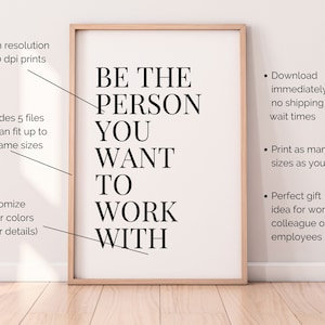 Neutral Office Wall Decor Bundle, Light Pink Office Wall Art ...