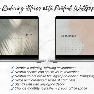 Neutral Desktop Wallpaper, Desktop 2024 Wallpaper, Monthly Calendar ...