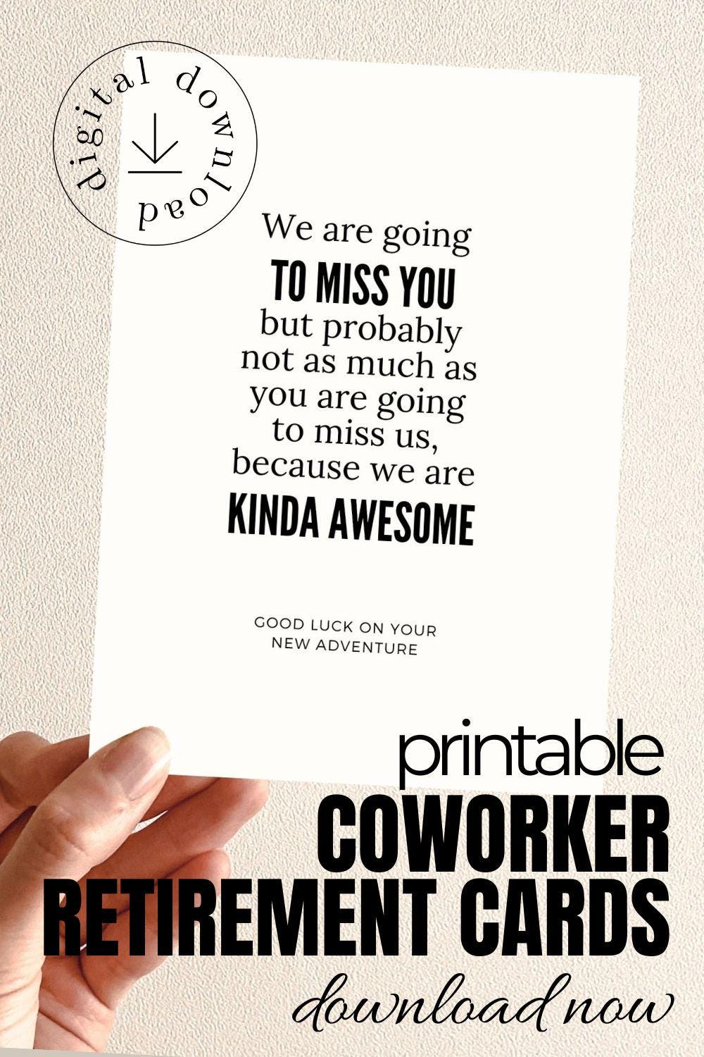 Retirement Card Sarcastic Good Luck Card Coworker Quitting Card Funny ...
