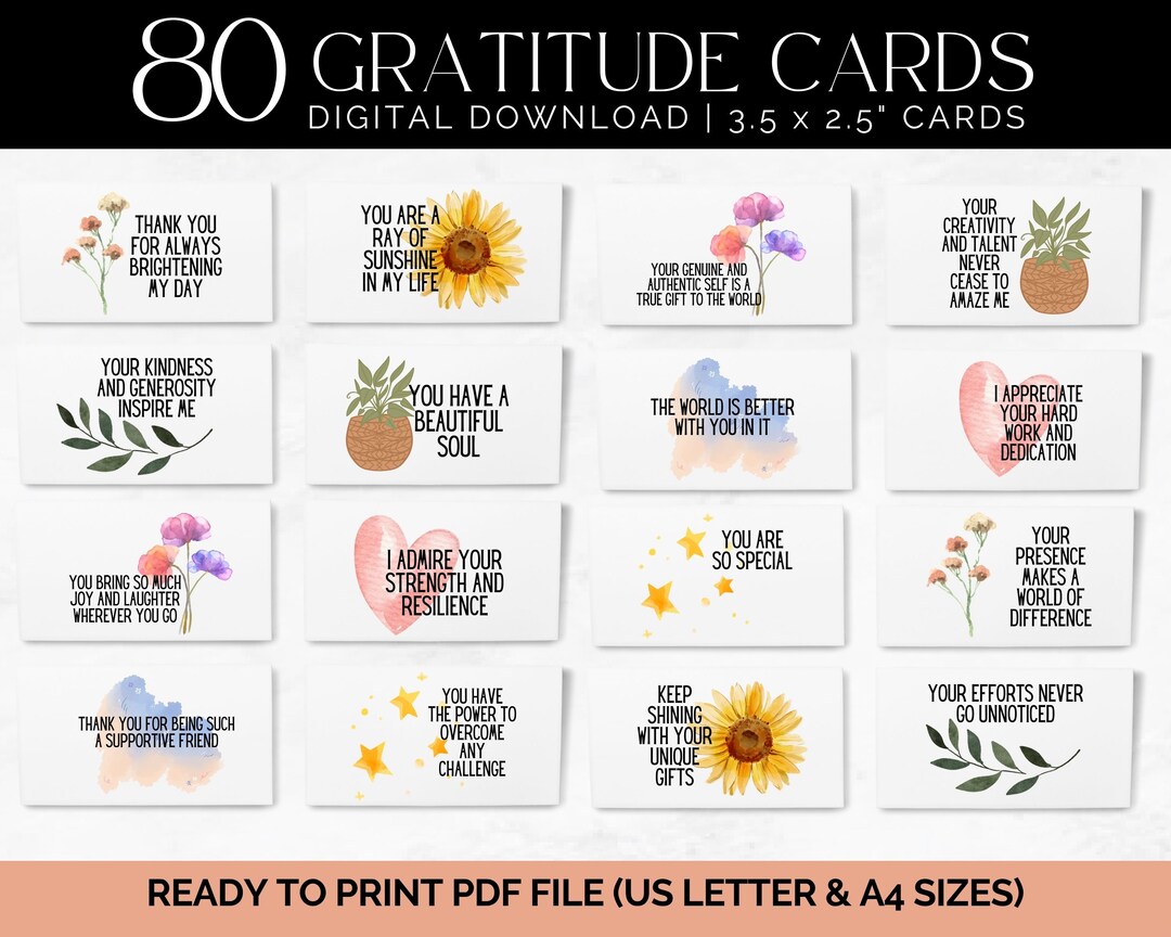 Gratitude Cards for Work Encouraging Notes of Encouragement - Etsy