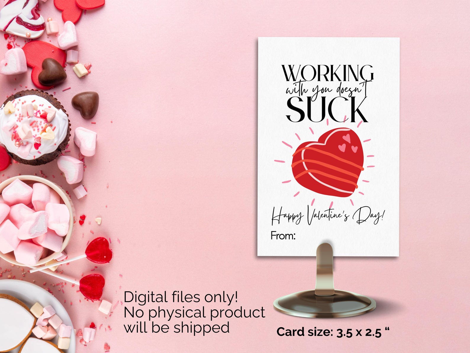 Coworker Valentine Gift Tags, Work Valentine Treat Bag Tags, Office ...