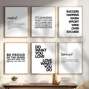 Inspirational Team Work Posters Bundle Printable Office Decor ...