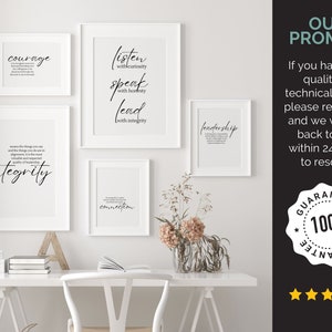 Leadership Quotes Office Decor, Printable Leadership Wall Art Set of 4 ...