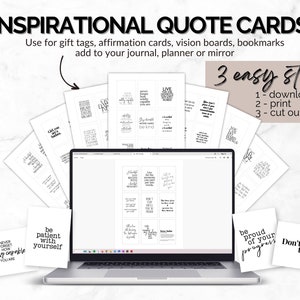 Inspirational Quote Cards Printable Affirmation Cards Digital ...