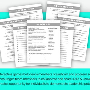 Team Building Games, Office Party Games Bundle, Work Event Ice Breaker ...