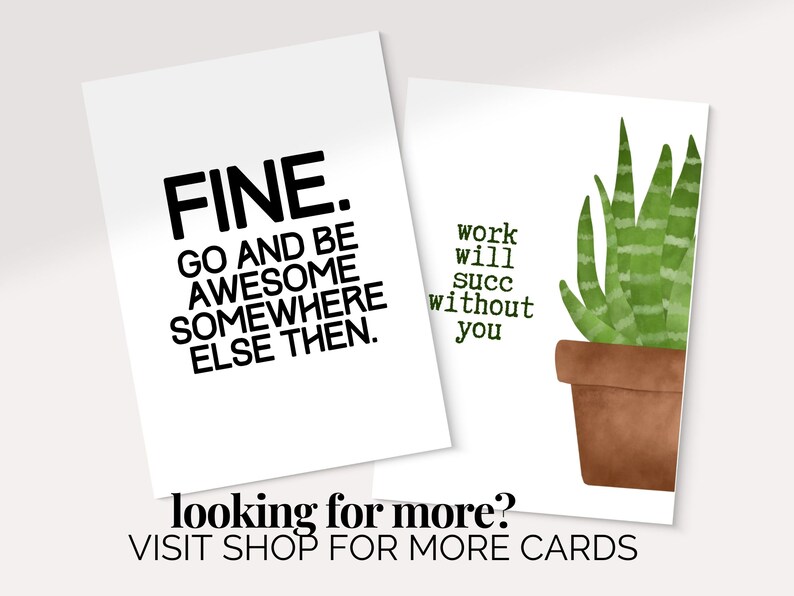 Going Away Card for Coworker Printable Retirement Card Funny Goodbye ...
