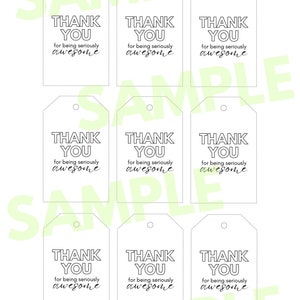 Employee Appreciation Gift Tags Printable Employee Thank You Tags ...