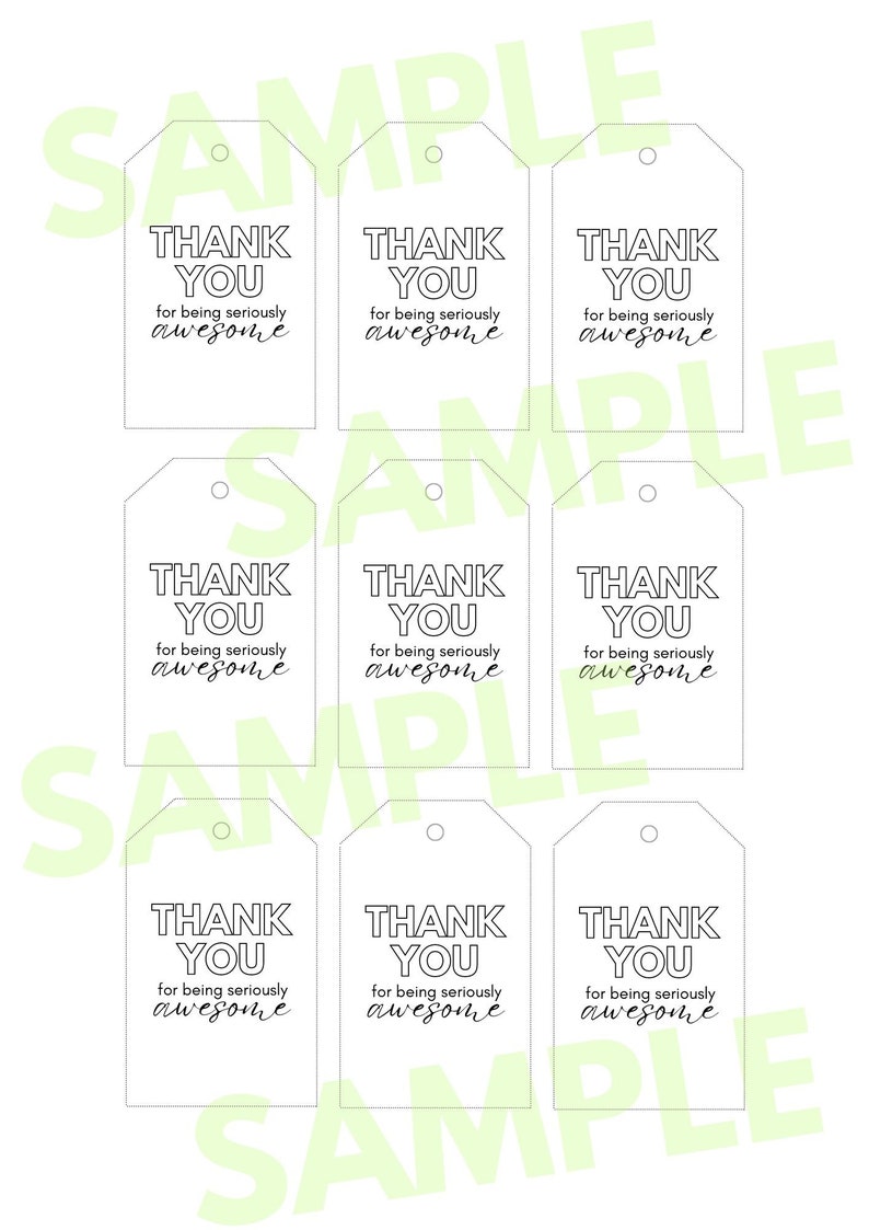 Employee Appreciation Gift Tags Printable Employee Thank You - Etsy